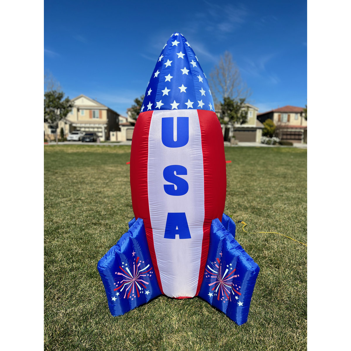 The Holiday Aisle® 6 Foot Tall Lighted Patriotic Independence Day 4th ...