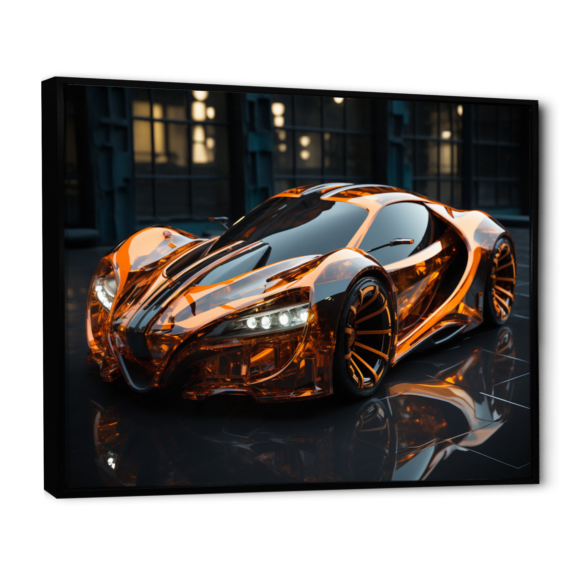 Ebern Designs Sophisticated Stylish Glass Supercar III - Exotic Car ...