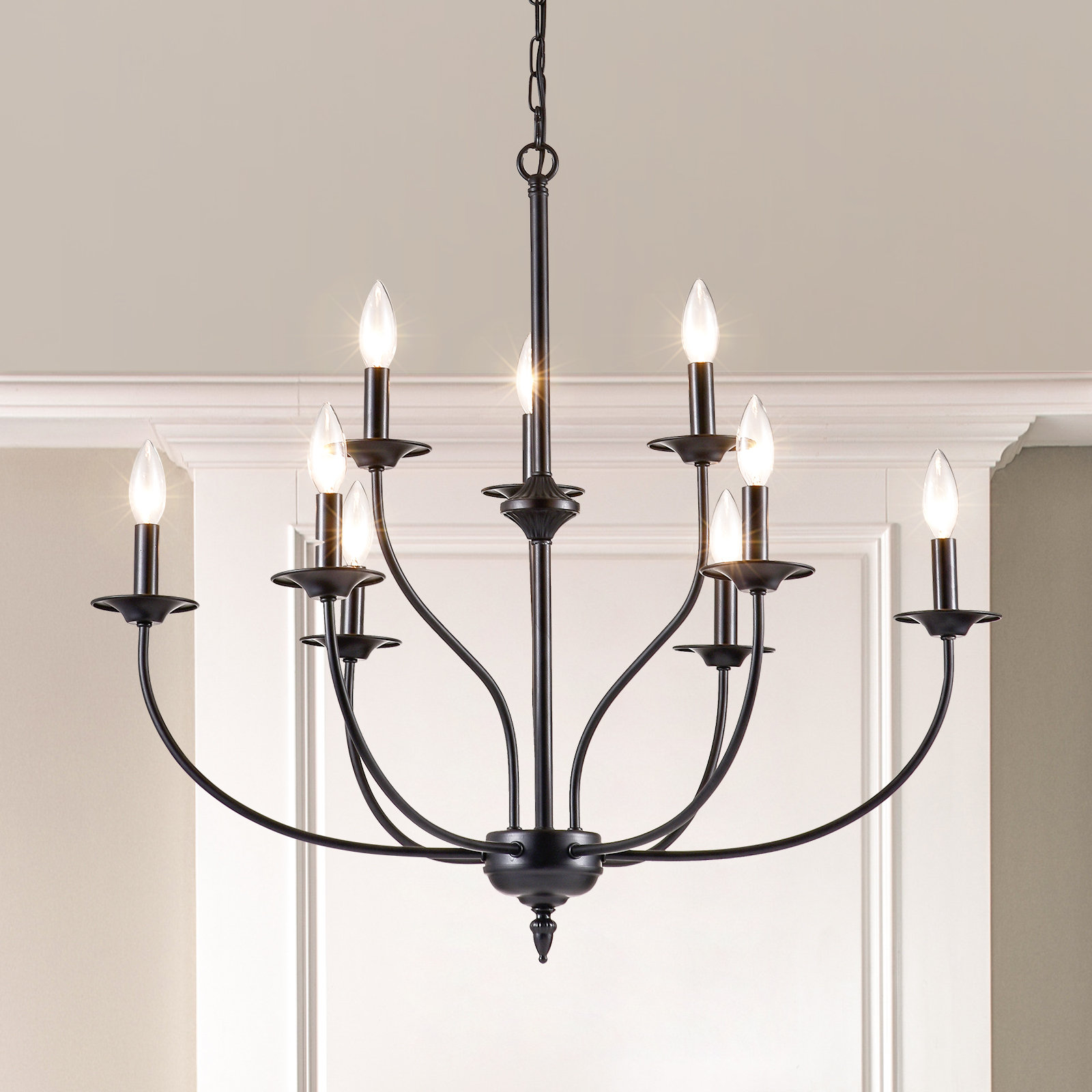 Three Posts™ Maroneia 9 - Light 31"W Candle Style Classic / Traditional ...
