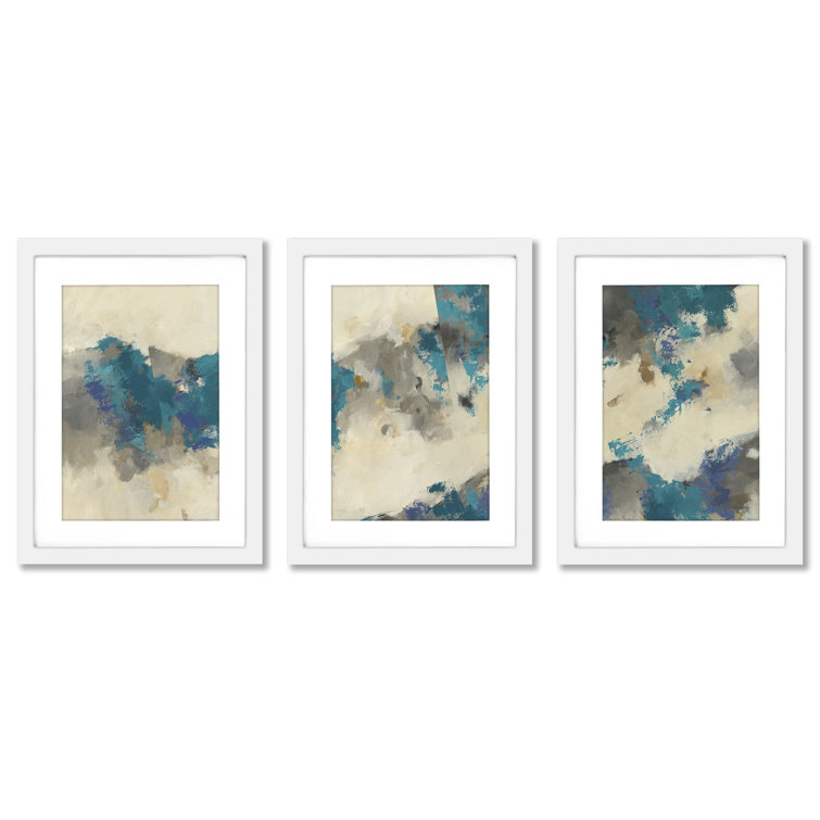 Brayden Studio® Gray Matter Framed On Paper 3 Pieces by Mike Schick ...