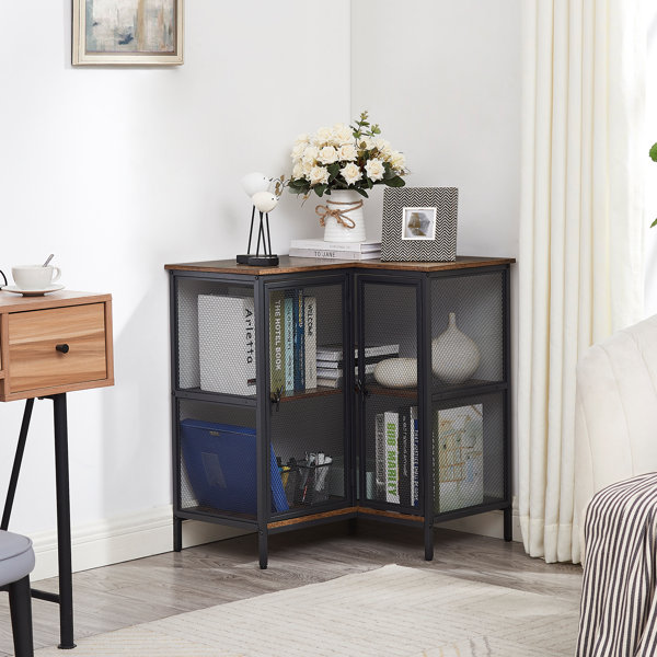 Trent Austin Design® Piscitelli 2 - Door L-shaped Corner Accent Cabinet ...