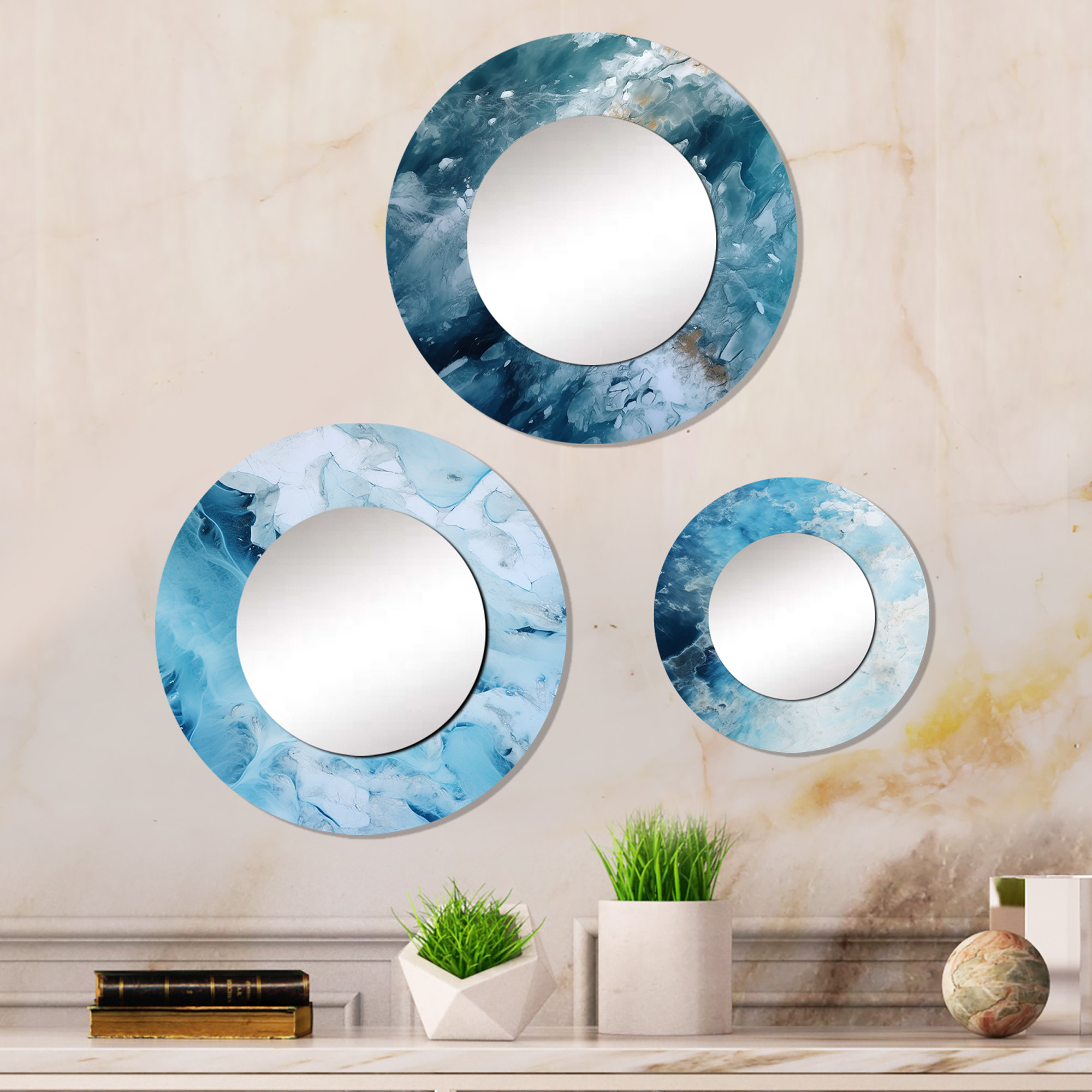 Design Art Aerial View Of Artic Glacier Landscape I Mirror | Wayfair