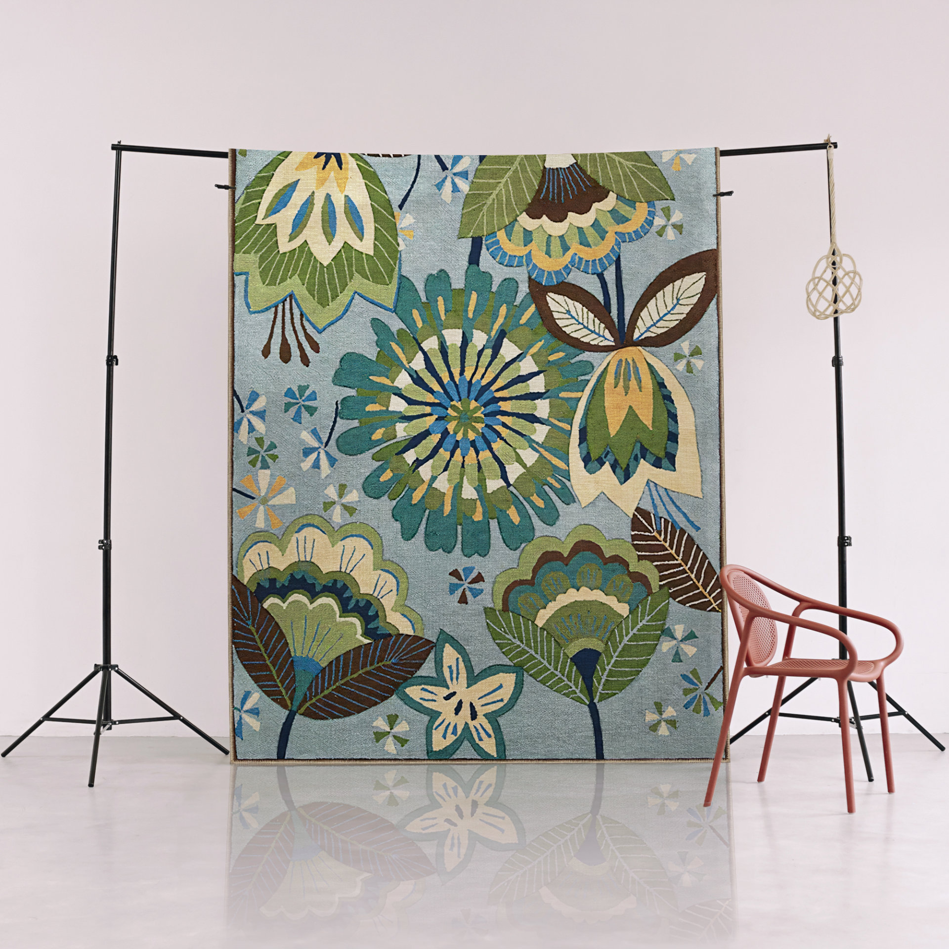 Dakota Fields Blue-Themed Multi-Colored Floral Patterned Creative ...