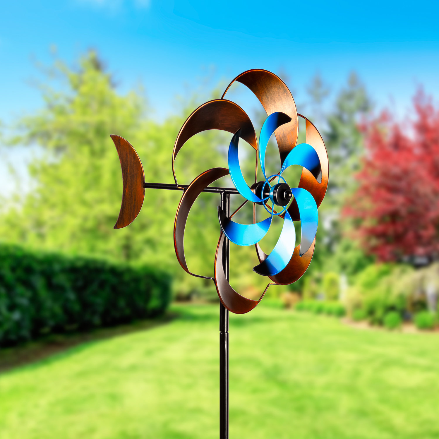 Arlmont & Co. Rustic Moon Wind Spinner - Wayfair Canada