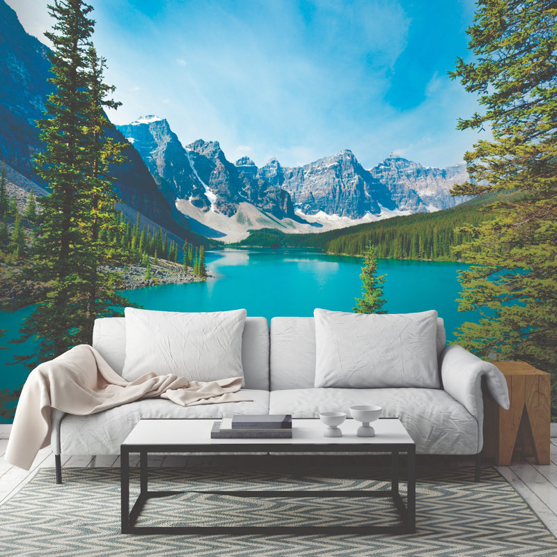 Brewster Home Fashions Lake Moraine 8' x 118" 6 Piece Wall Mural Set ...