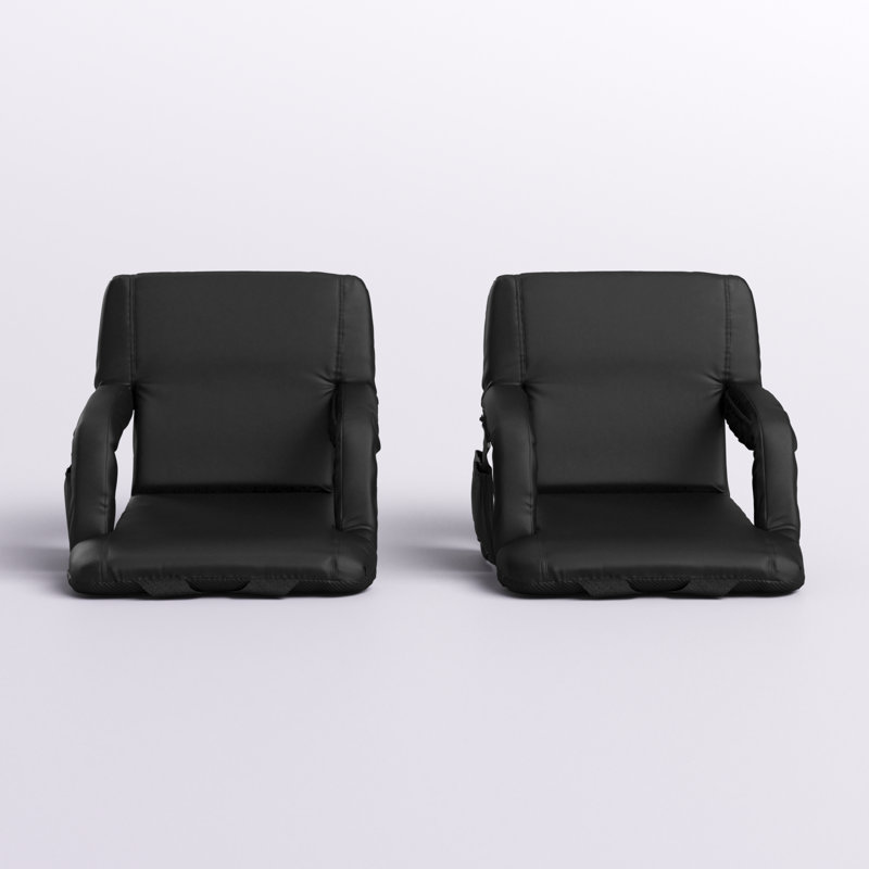 Freeport Park® Reclining Backpack Padded Stadium Chairs-Armrests ...