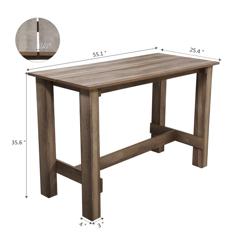 The Twillery Co.® Goshen O'Kean Counter Height 35.6" Dining Table ...