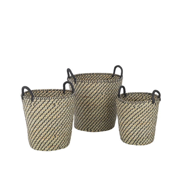 Bay Isle Home Daline Solid Wood 3 Pieces General Basket Set | Wayfair.co.uk