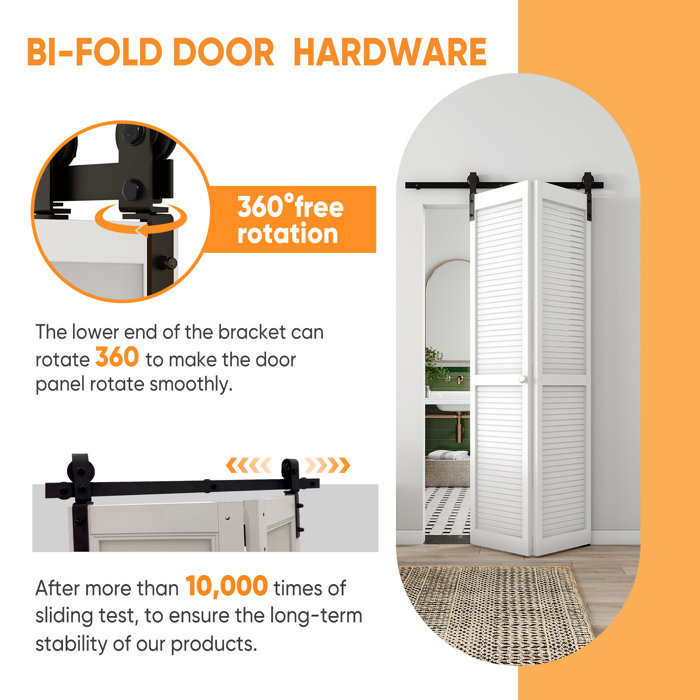 CHIC MODE Louver Bi-fold Barn Door Finished Interior Doors Slab with ...