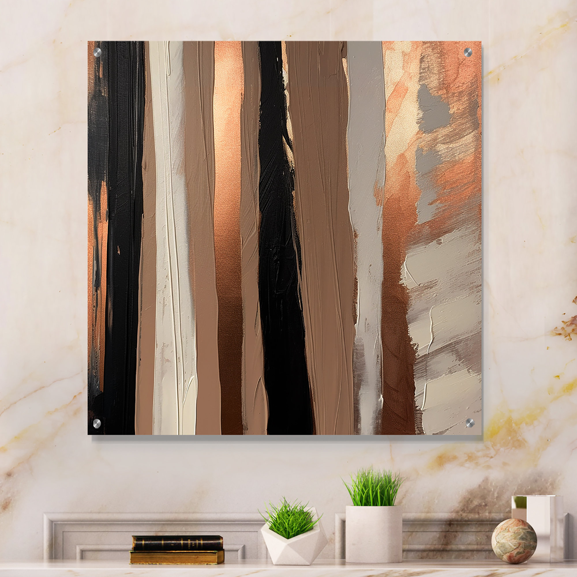 Latitude Run® Brown And Black Beyond Boundaries IV - Abstract Acrylic ...