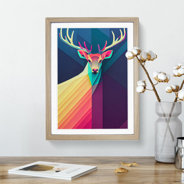 Alpen Home XV1022-407X Abstract Stag Art No.3 - Single Picture Frame ...