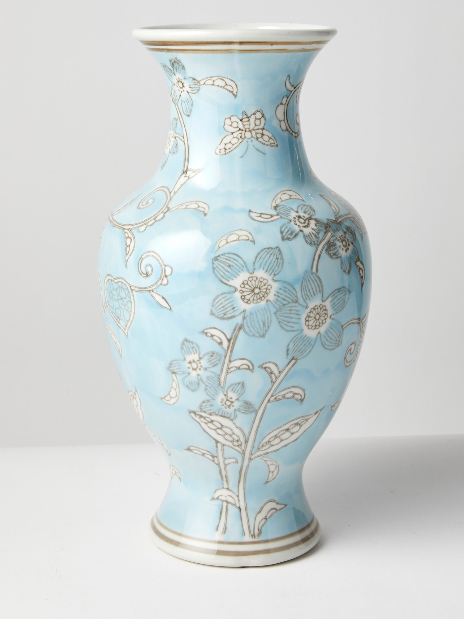 Red Barrel Studio® 14" Floral Chinoiserie Ceramic Table Vase & Reviews ...