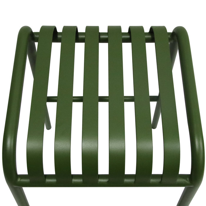 AllModern Abra Powder Coated Steel Outdoor 29.7'' Bar Stool | Wayfair