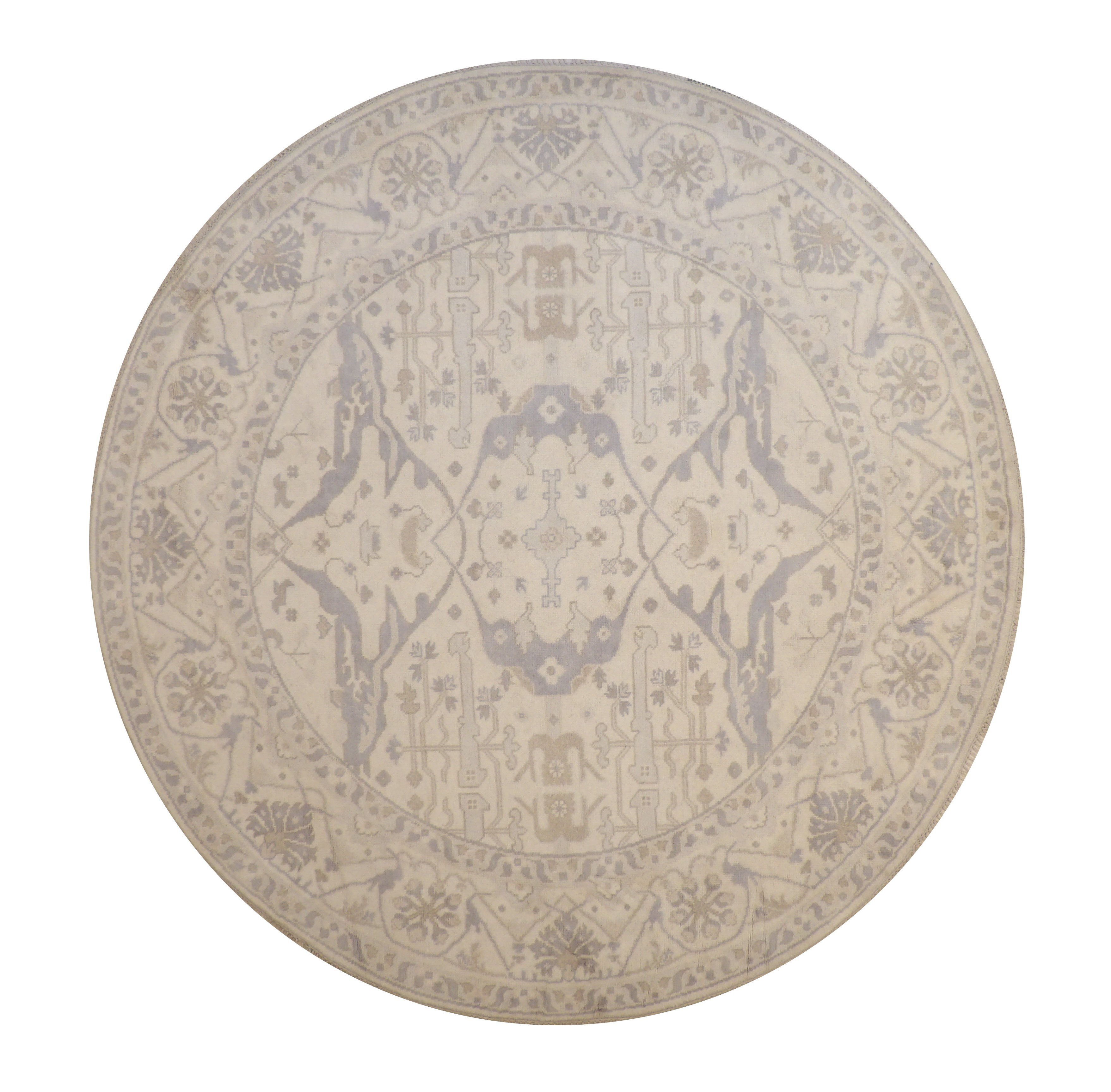 Isabelline Yordani One-of-a-Kind 10.0x10.0 Round Area Rug Beige | Wayfair