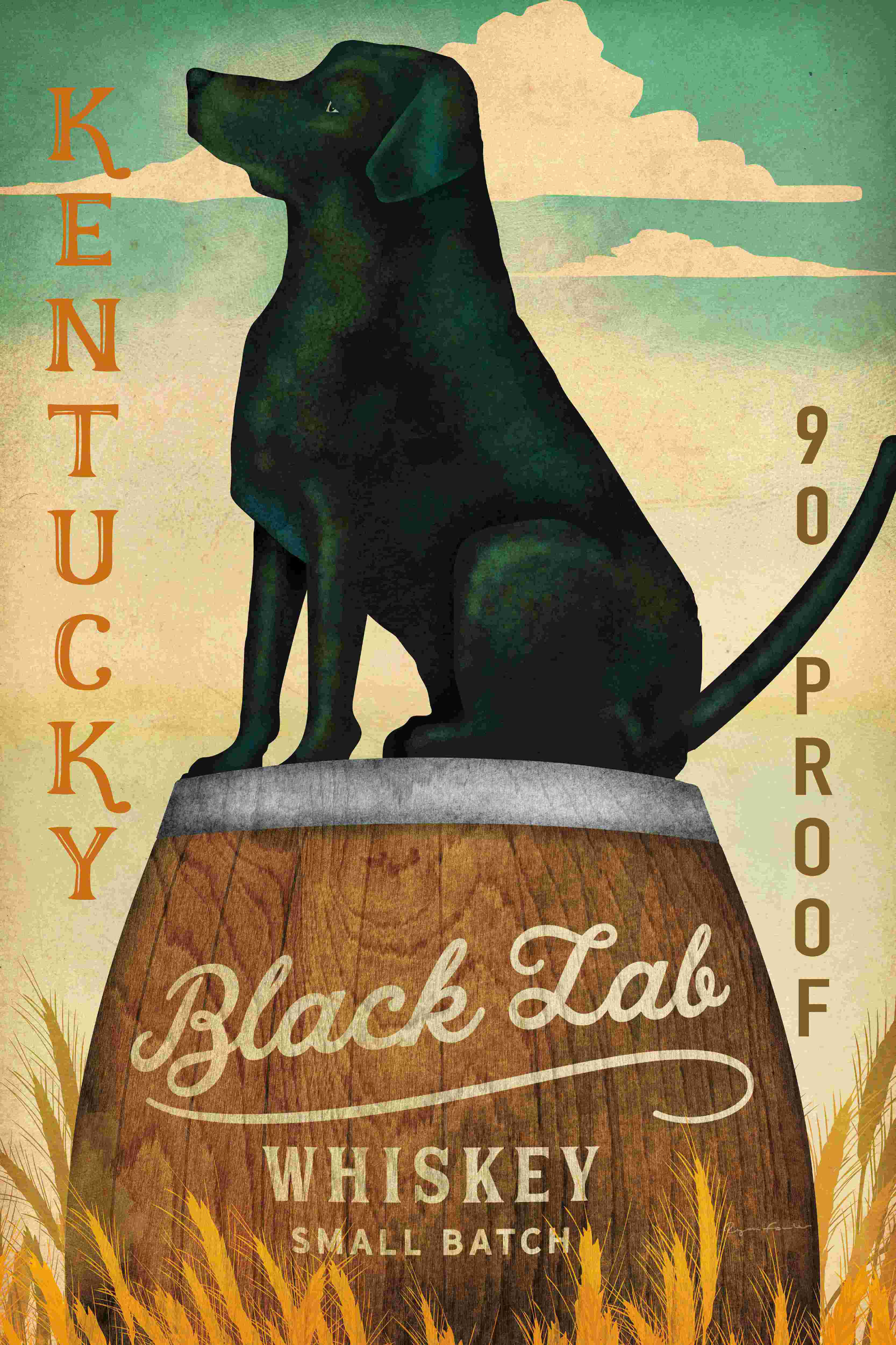 Trinx Black Lab Whiskey Kentucky Crop by Ryan Fowler - Wrapped Canvas ...