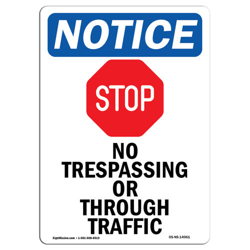 SignMission No Trespassing Sign | Wayfair