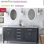 Lark Manor Herrell 72'' Double Bathroom Vanity with Carrara Marble Top ...