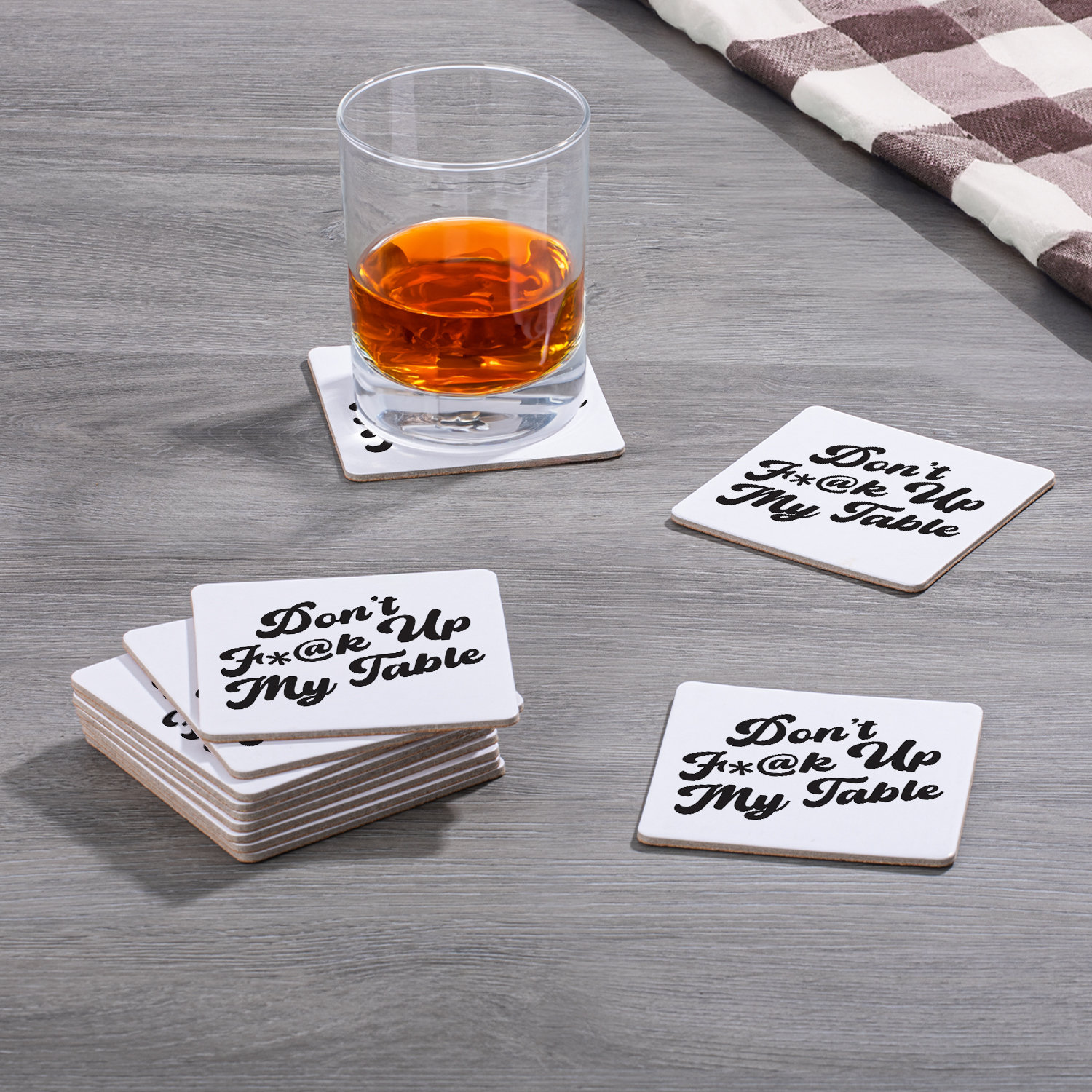 Harriet Bee My Table 12-Pack Cork Back Paper Bar Coasters | Wayfair