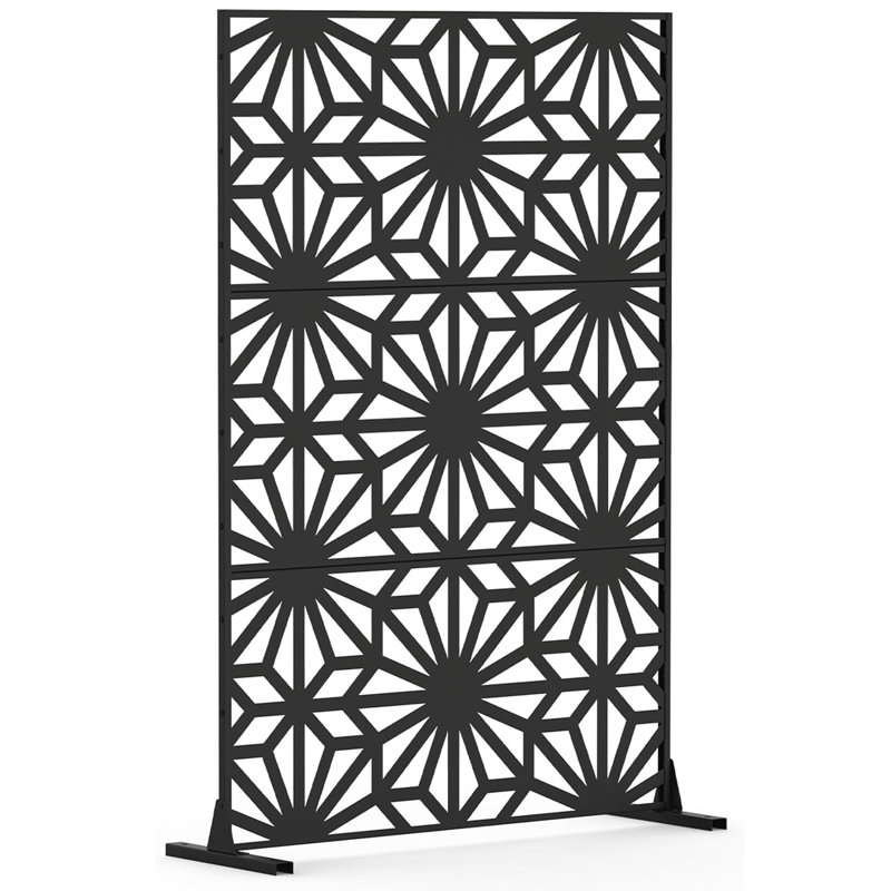 Domi Louvered Metal Privacy Screen & Reviews | Wayfair