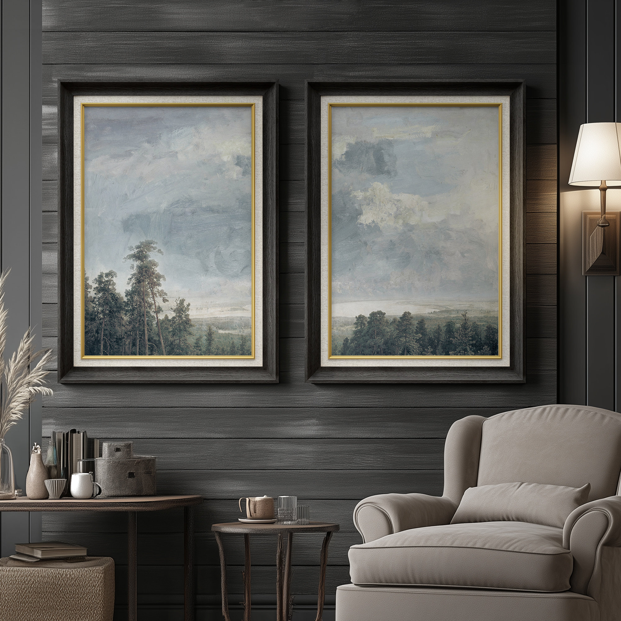 Millwood Pines Set of 2 Premium Framed Art Artworks on Premium Canvas ...