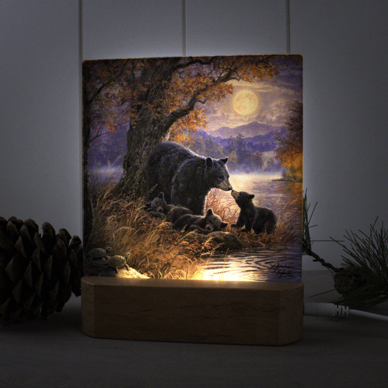 Glow Decor Black Bear Family Night Light | Wayfair