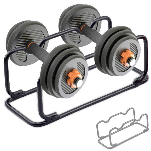tangmaikeji 2 IN 1 Dumbbell Rack/Barbell Rack Holder, Solid Steel Make ...