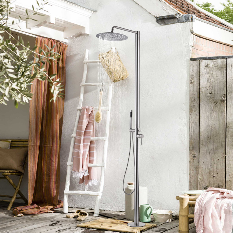 MODLAND Free-Standing Brushed Gold Stainless Steel Bathroom Outdoor ...