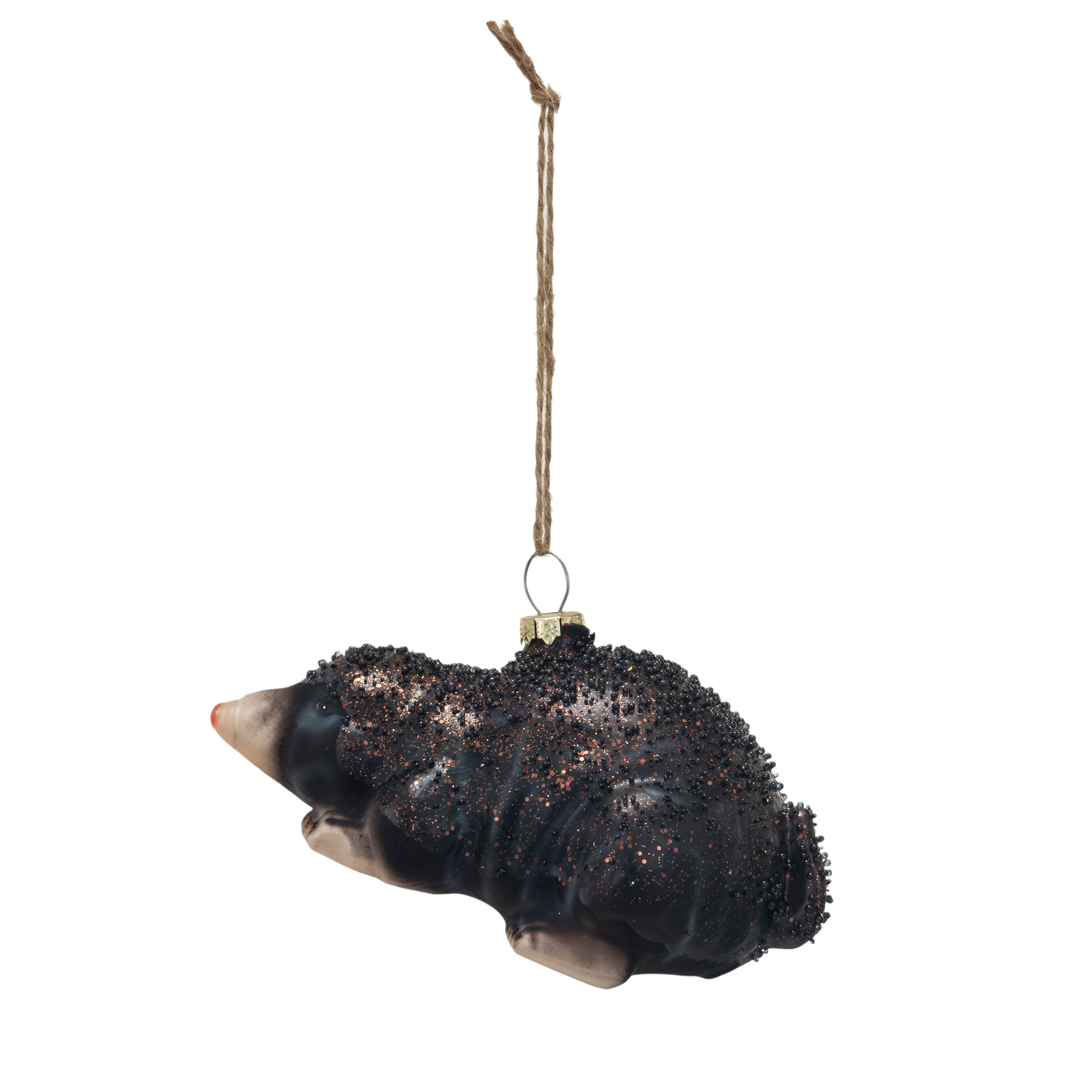 The Holiday Aisle® Hand-Painted Glass Mole Ornament With Glitter | Wayfair
