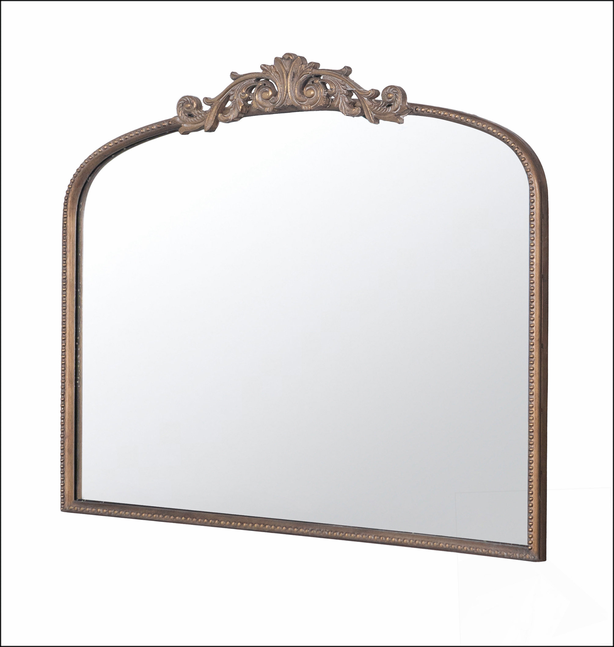Alcott Hill® 40 x 31 Inch Classic Design Large Arch Mirror with Baroque-Inspired Frame, Perfect ...