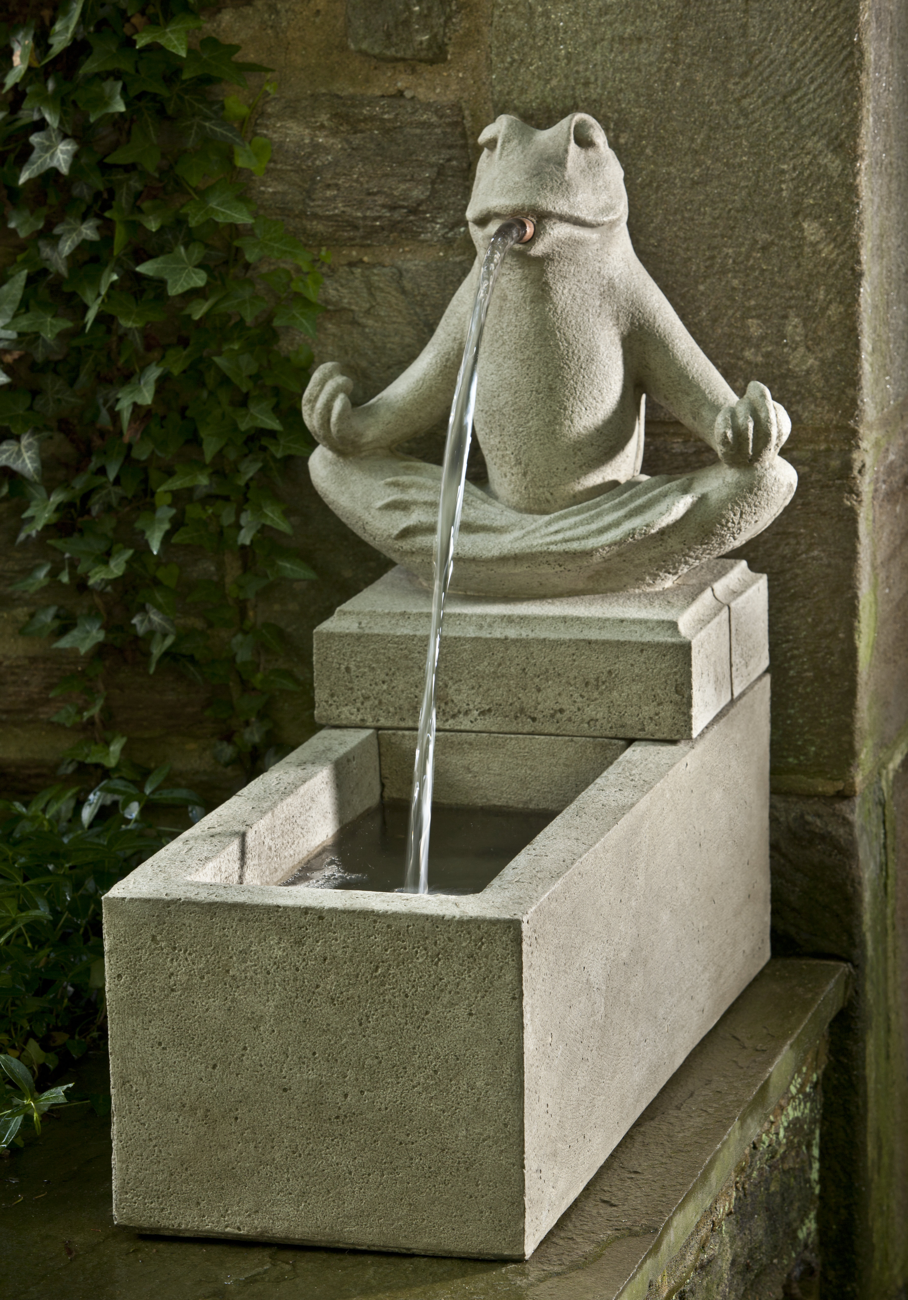 Campania International Zen Concrete Plinth Fountain & Reviews | Wayfair