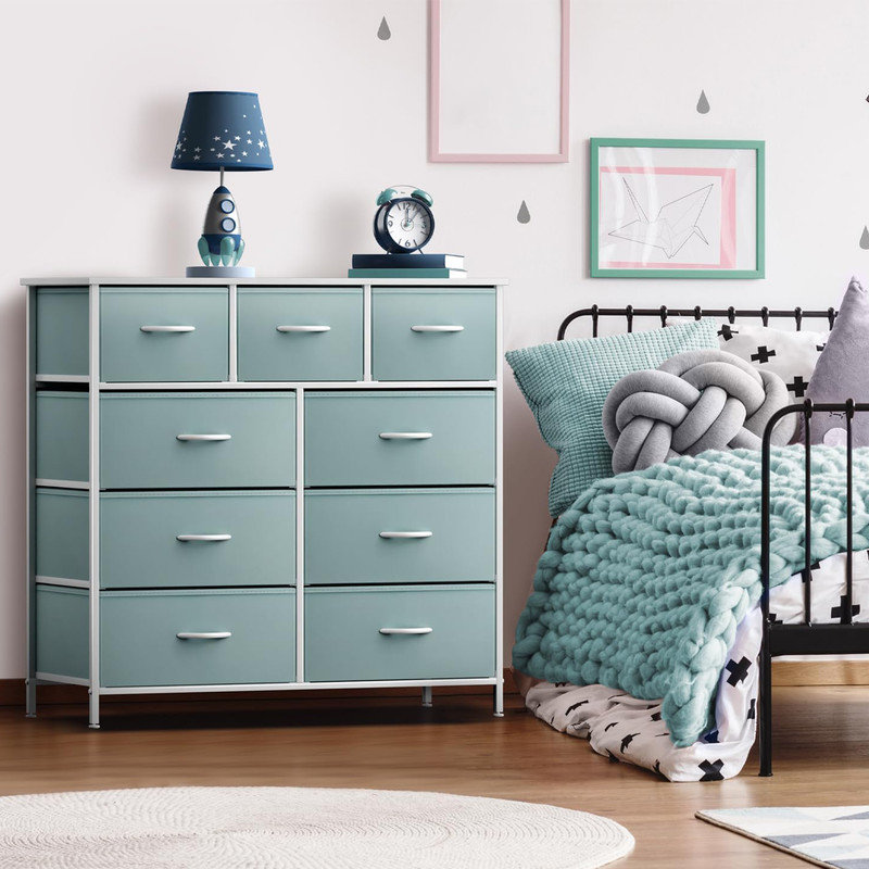 Priyet Solid Furniture Storage Chest Tower Unit with 9 Drawers | Wayfair