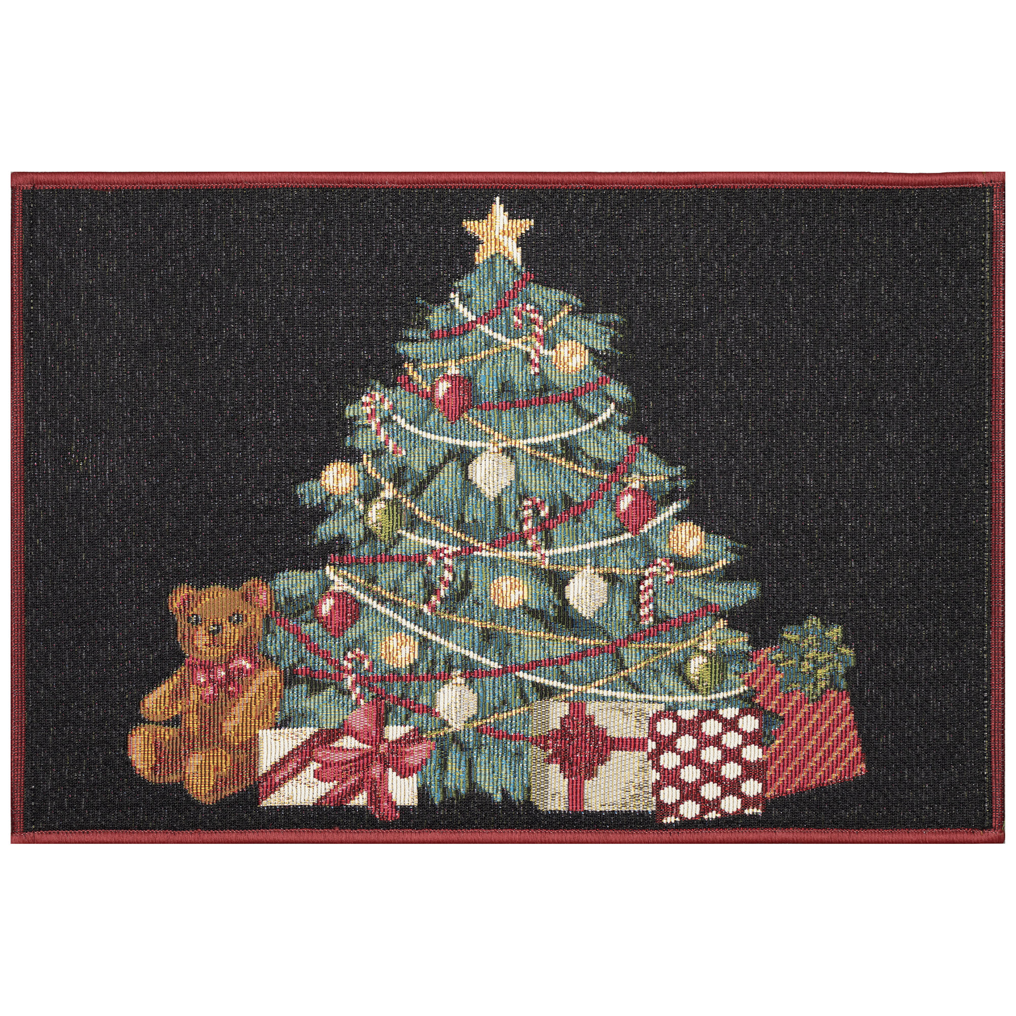 The Holiday Aisle® Gerrick Oh Christmas Tree Kitchen Mat | Wayfair