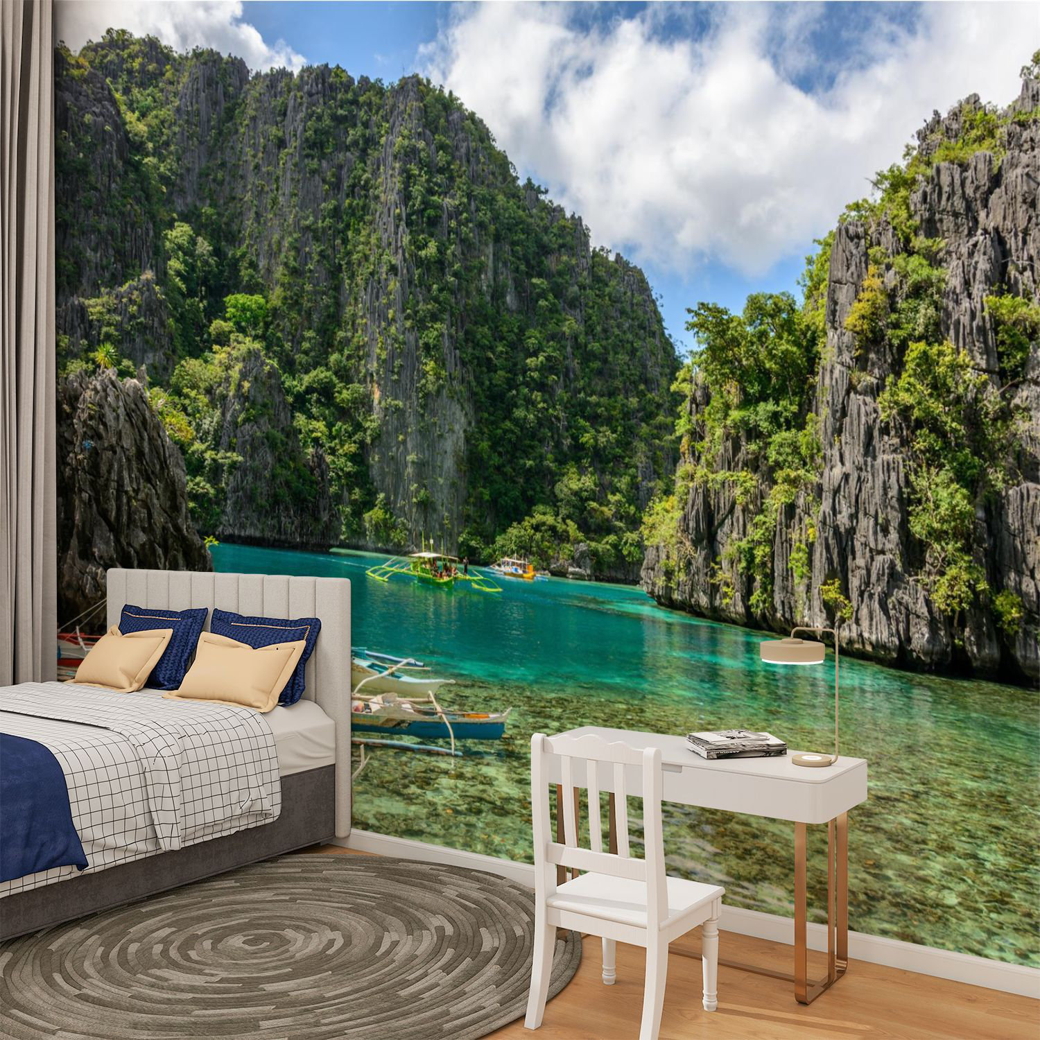 Millwood Pines Peel and Stick Canvas Wallpaper Wall Mural Philippine ...