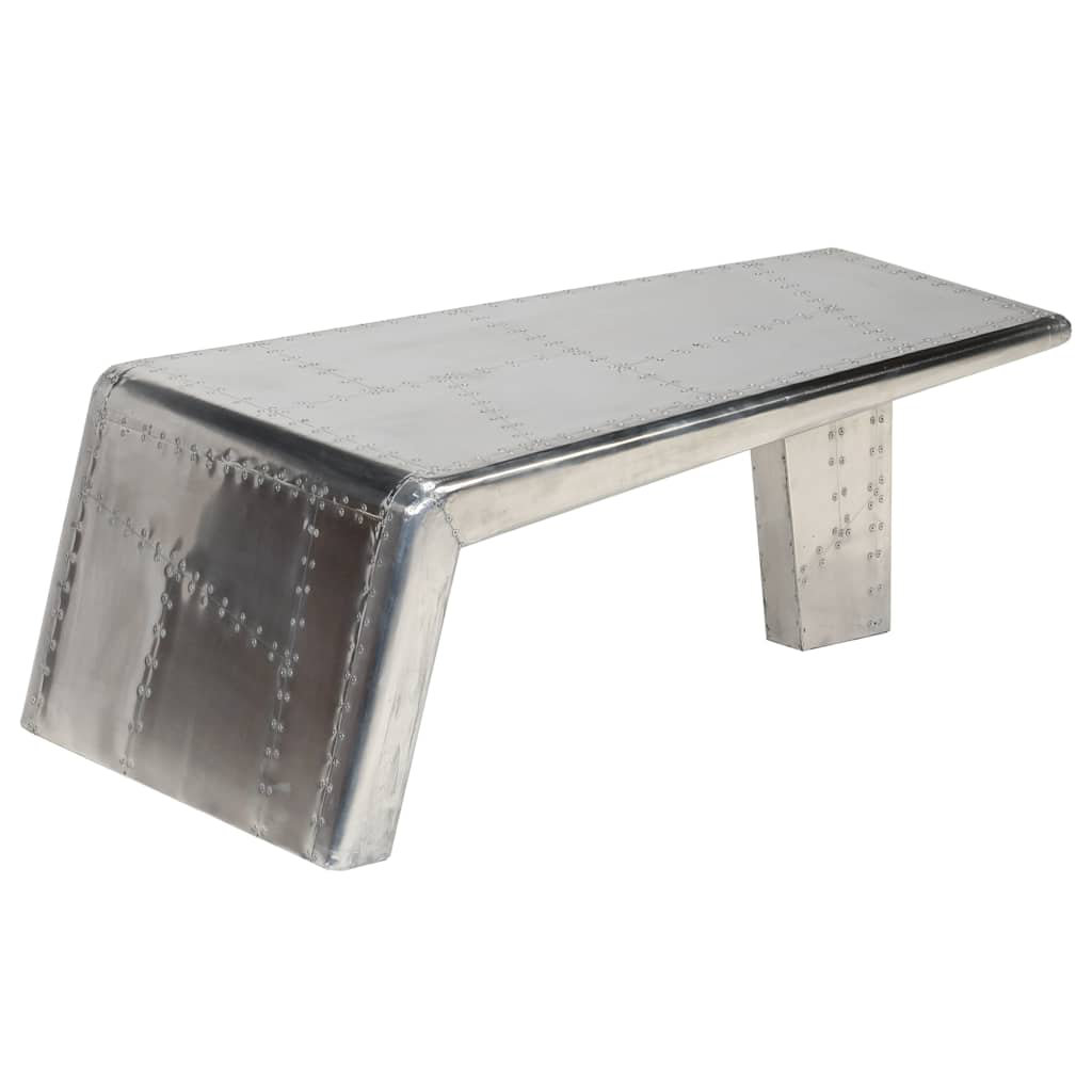 17 Stories Hungerford Aviator Coffee Table Aluminum Vintage Aircraft ...
