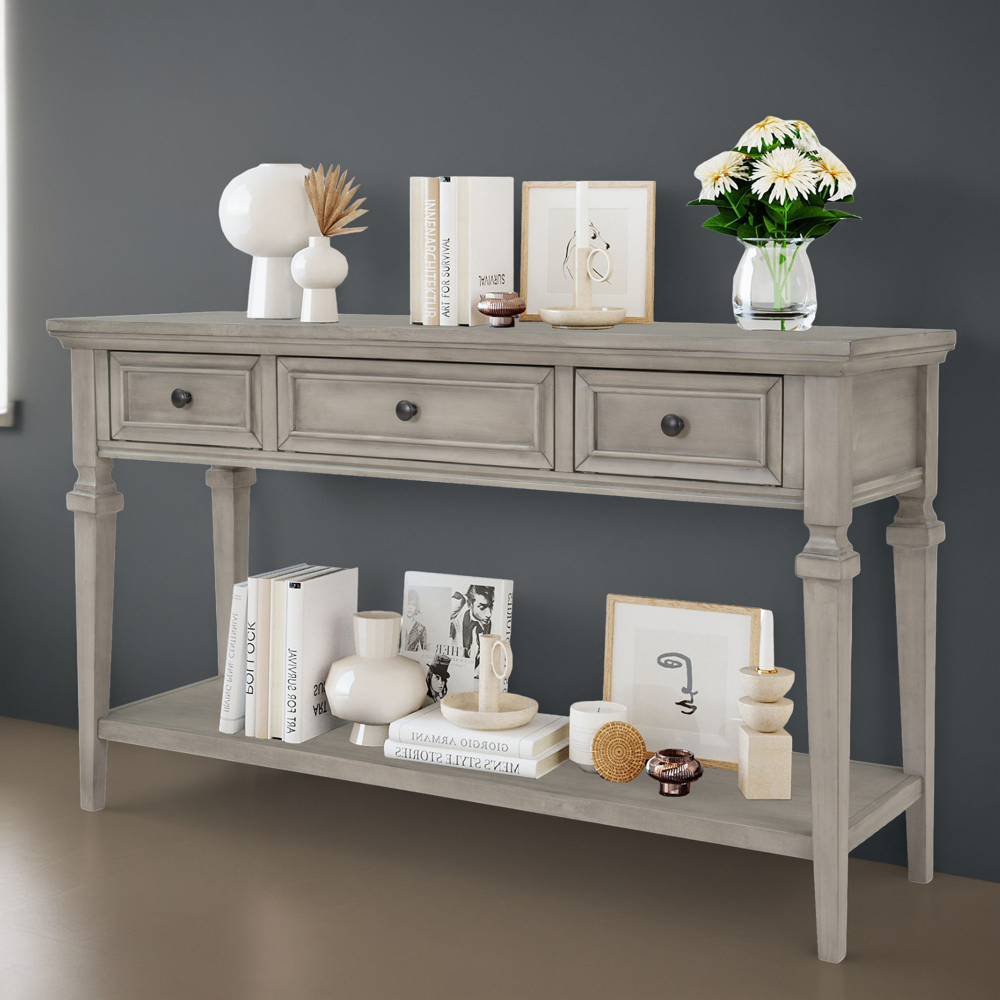 Alcott Hill® Eulan 50.11'' Solid Wood Console Table | Wayfair