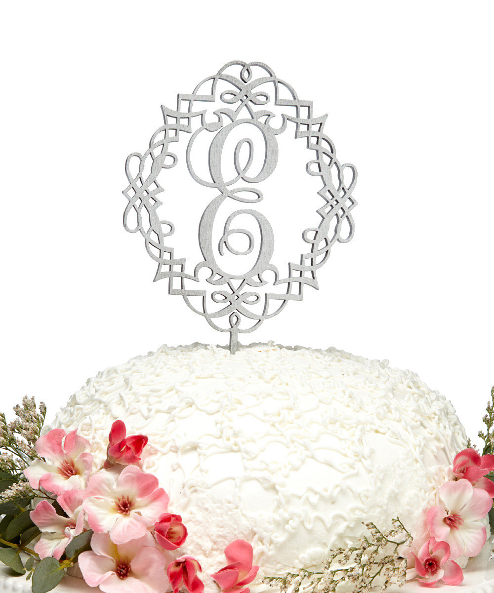 aMonogram Art Unlimited Diamond-Frame Cake Topper | Wayfair