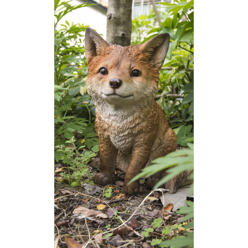 Hi-Line Gift Ltd. Fox Pup Sitting Statue & Reviews | Wayfair