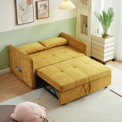 sofa bed mustard