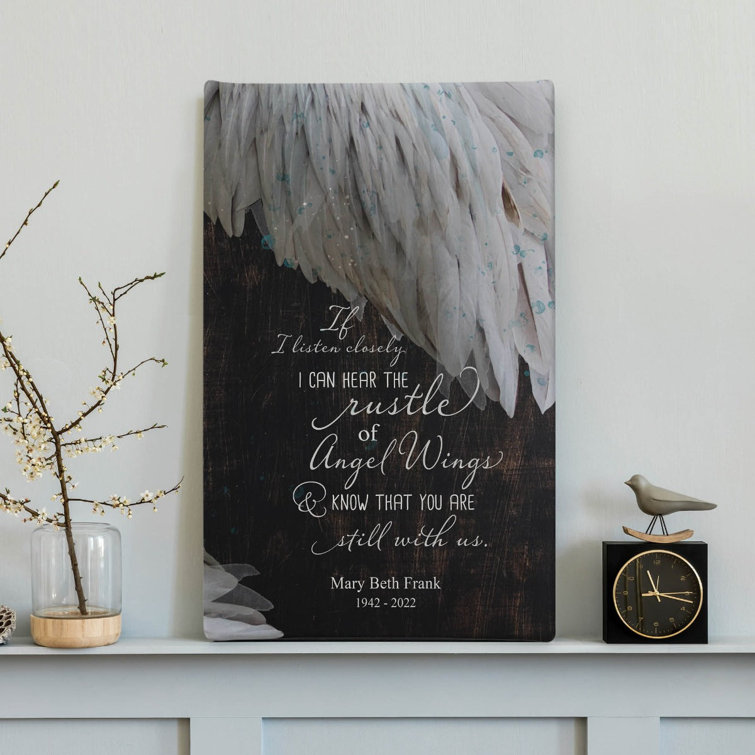 CPS I Can Hear The Rustle of Angel Wings 10x16 Memorial Canvas | Wayfair