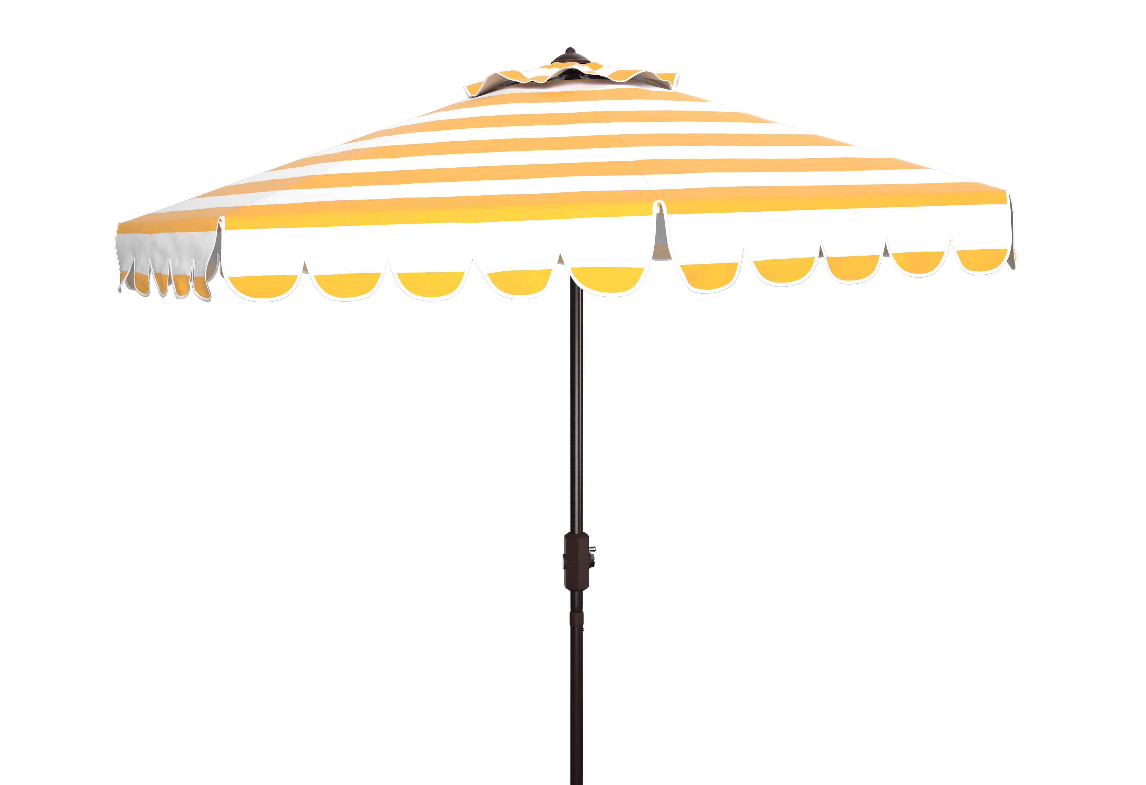 Arlmont & Co. Natalee 108" Scalloped Tilt Top Market Umbrella & Reviews ...