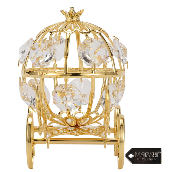 Matashi Crystal 24K Gold Plated Crystal Studded Small Cinderella ...