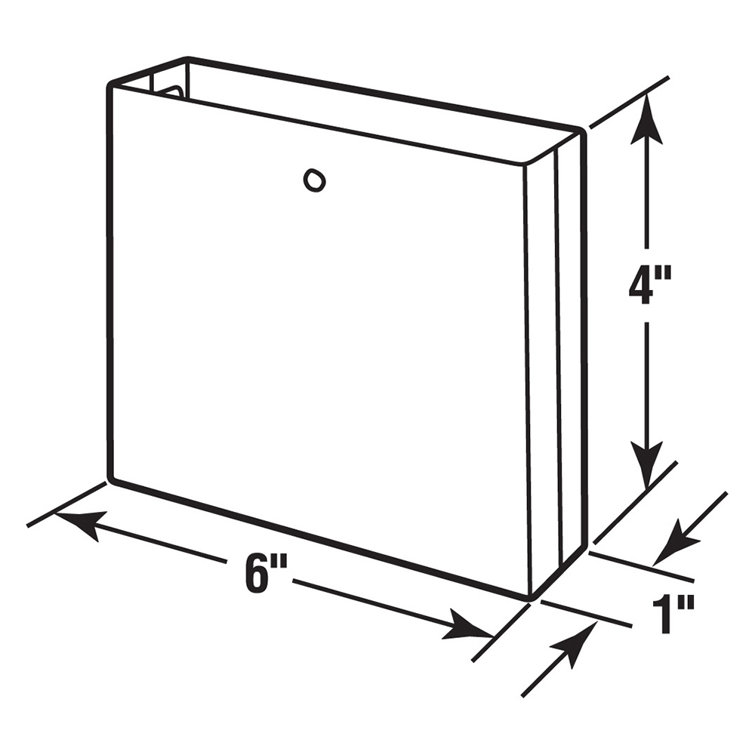 Prime-Line Pilaster Shoe, Fits 6-Inch Wide Pilasters, Stainless Steel ...
