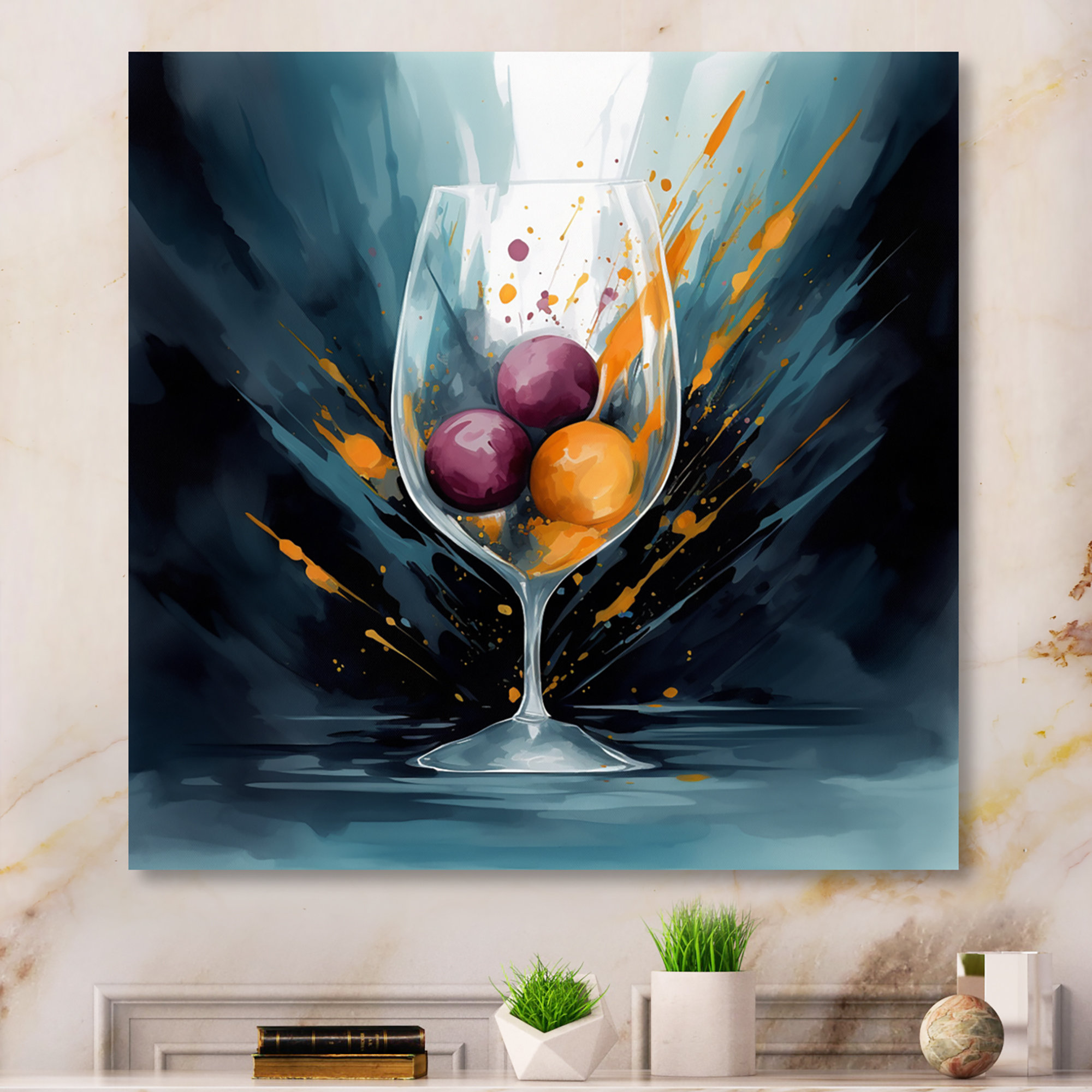 Red Barrel Studio® Glam Cognac Glass III - Print | Wayfair