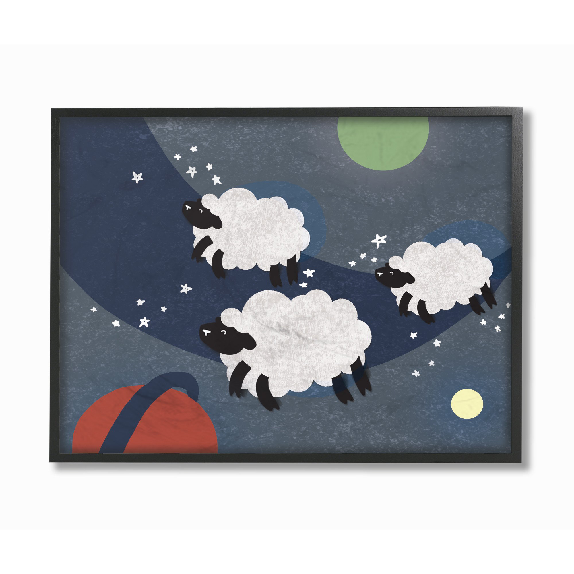 Harriet Bee Fear on Sheep in Space Framed Art | Wayfair