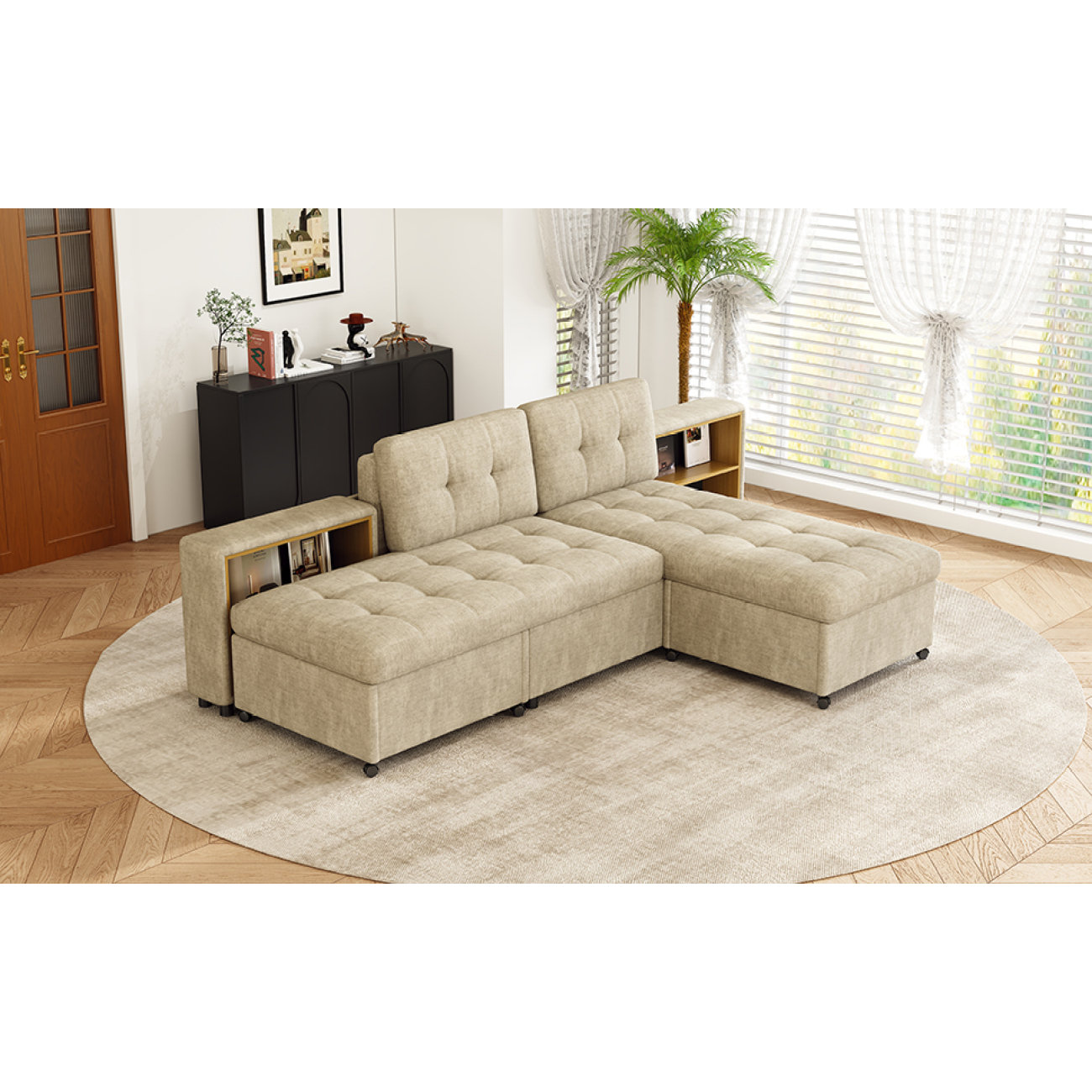 Latitude Run® Modern Sofa 121.2" Versatile Sofa Bed Modular Sofa Free ...