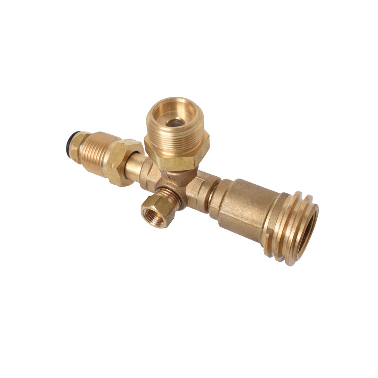 Flame King Propane RV And Cylinder 4 Port Adapter POL, QCC, CGA600, 1/4 ...