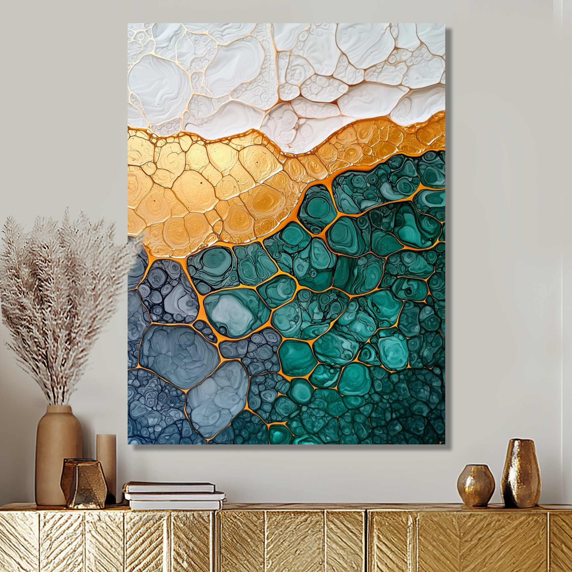 Mercer41 Geode River Of Emerald And Agate I - Stone Geode Wall Décor ...