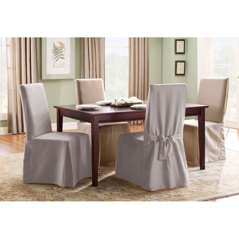 Sure Fit Cotton Box Cushion Dining Chair Slipcover "& Reviews" | Wayfair