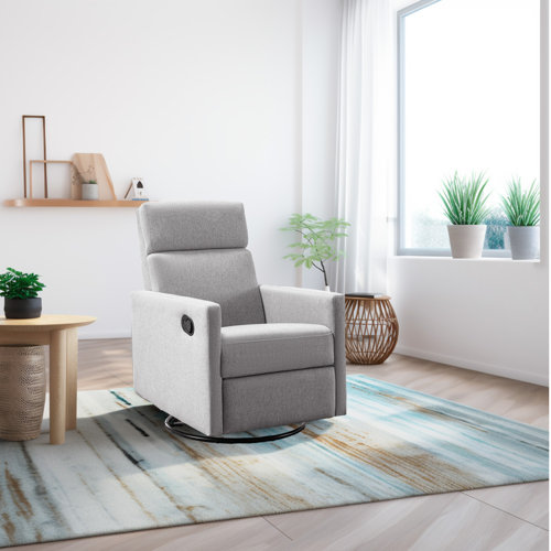 Latitude Run® Odetta Modern Upholstered Rocker Nursery Chair Plush ...