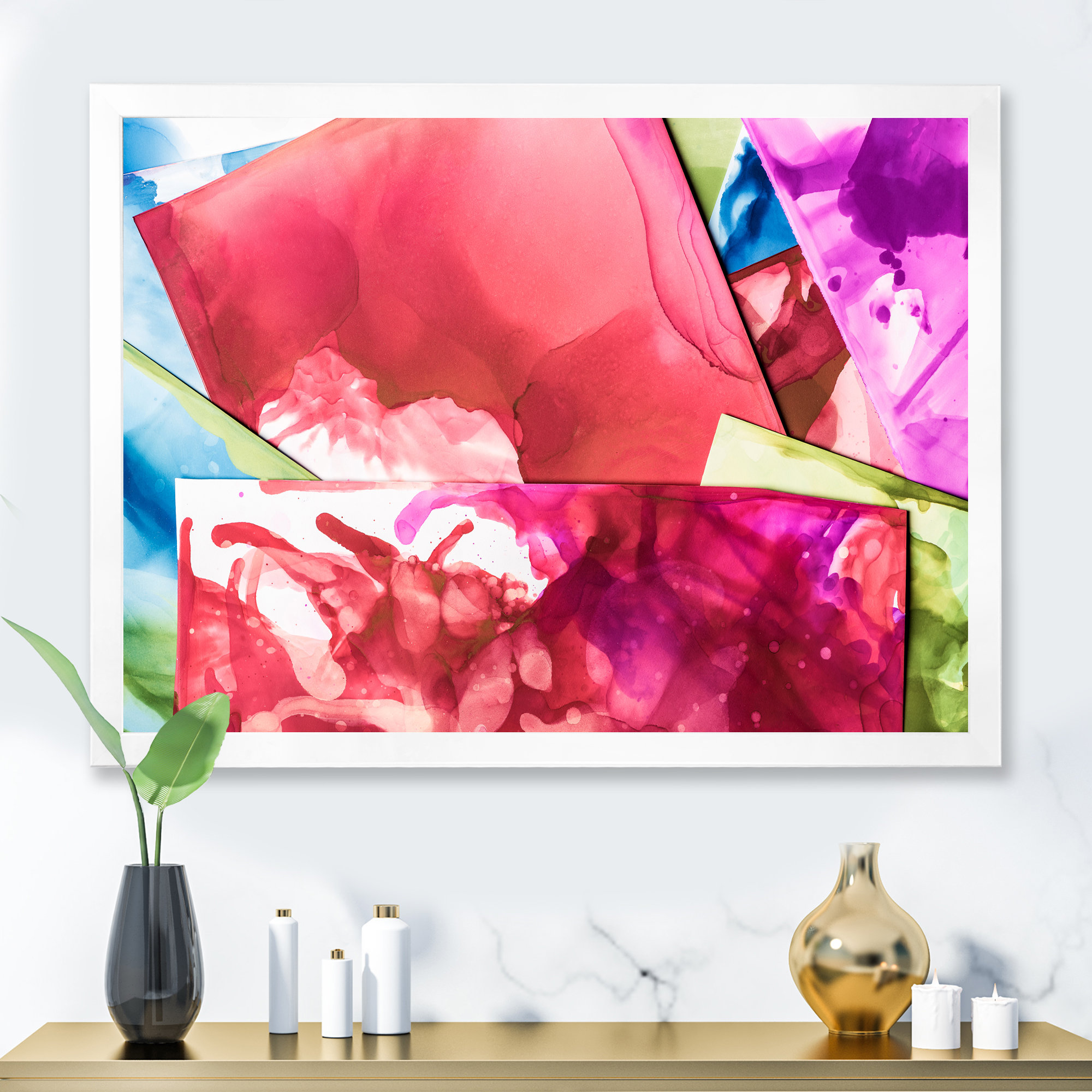 Wrought Studio Pink & Purple Mixing Liquid Ink " Pink And Purple Mixing ...